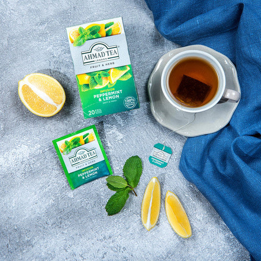 Peppermint & Lemon Infusion – Teabags | Fruit & Herbal Teas | AhmadTea ...