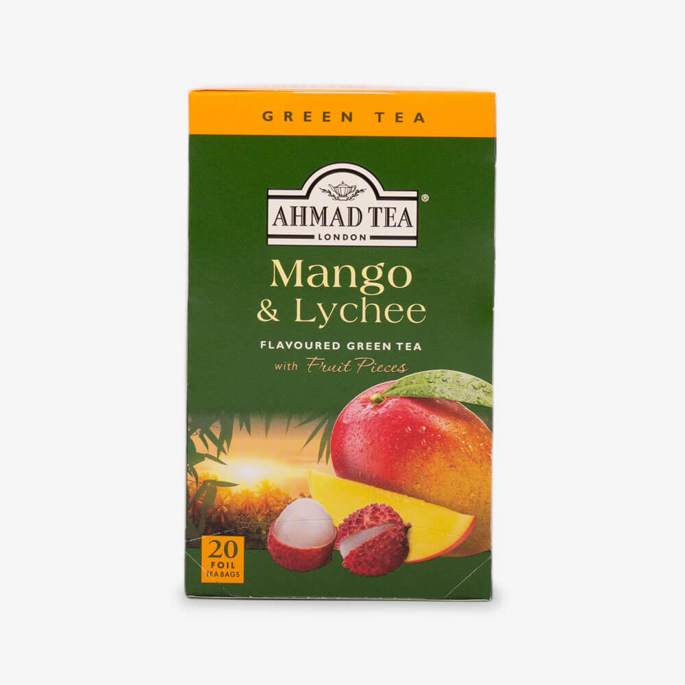 Mango & Lychee Tea – 6 Teabag Packs | Green Teas | AhmadTea.com – Ahmad tea