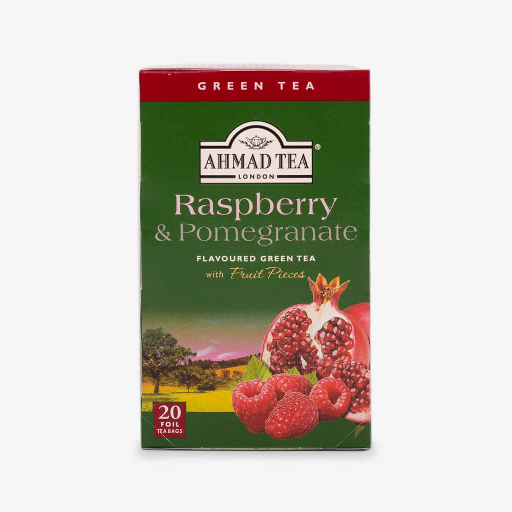 Raspberry & Pomegranate Tea – 6 Teabag Packs | Green Teas | AhmadTea ...